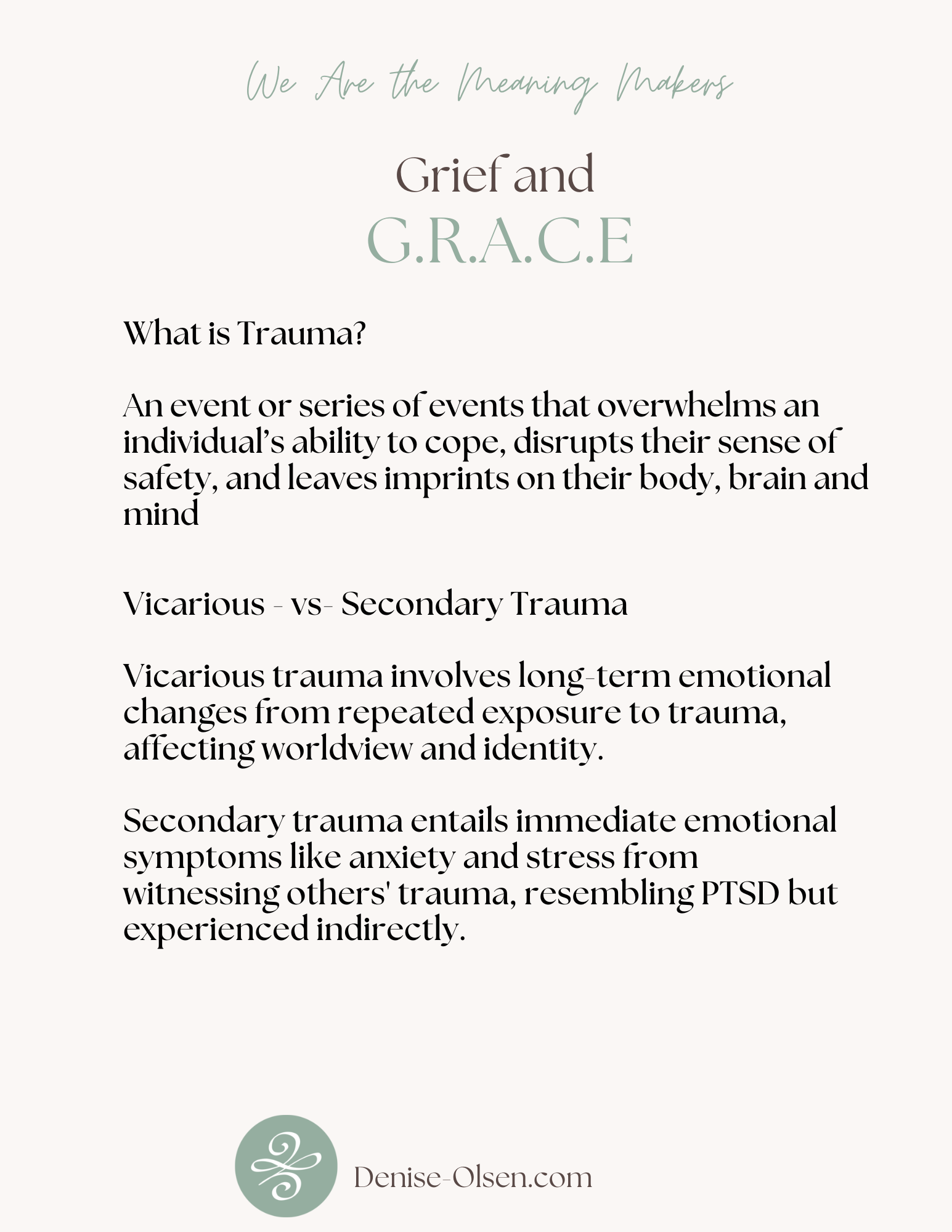 Grief and GRACE: Lessons for First Responders – Justice Clearinghouse